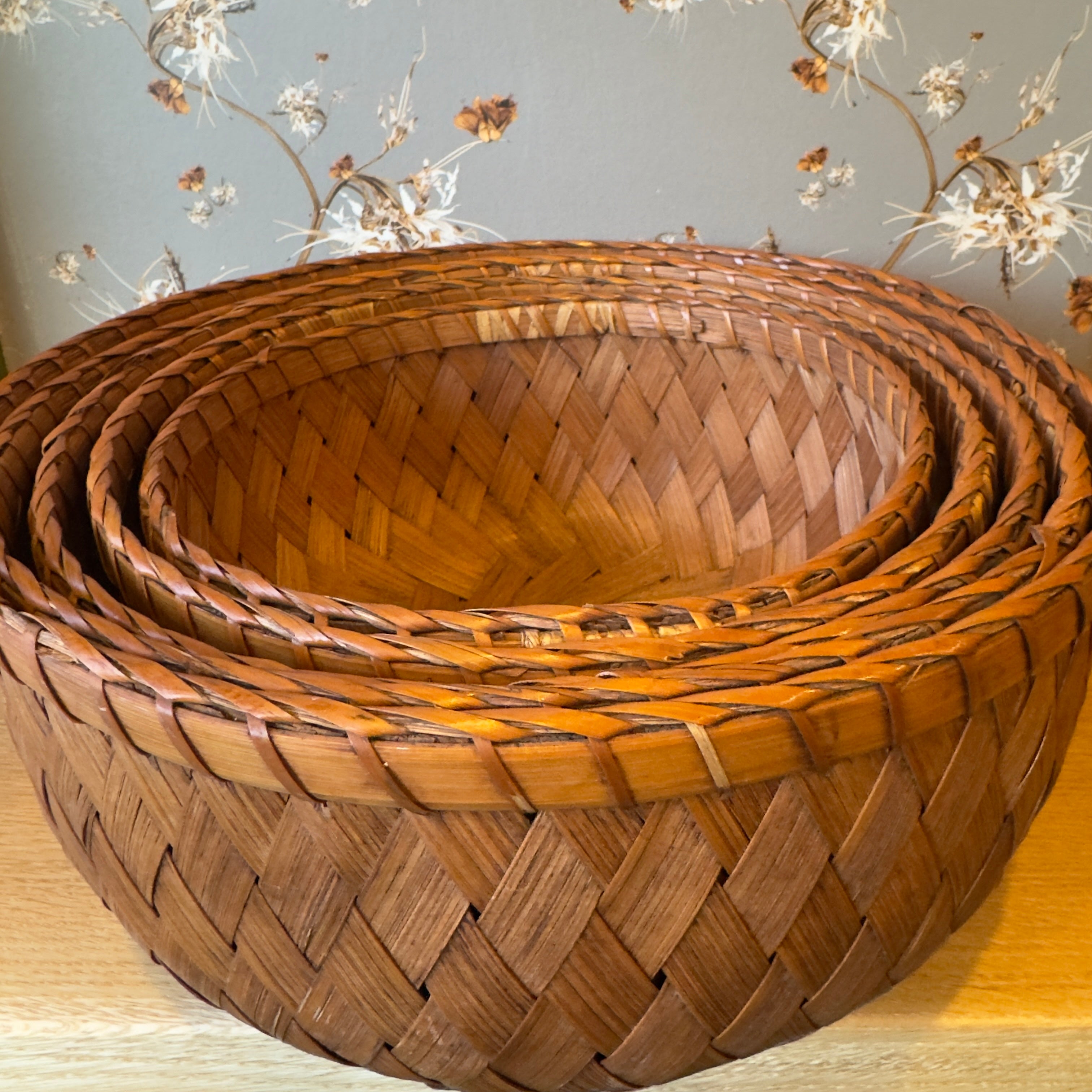 Vintage Woven Rattan Nesting Baskets, Set/5 – Good Together House