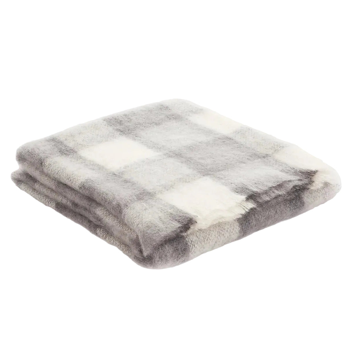 Mohair Throw Blanket in Grey Plaid – Good Together House