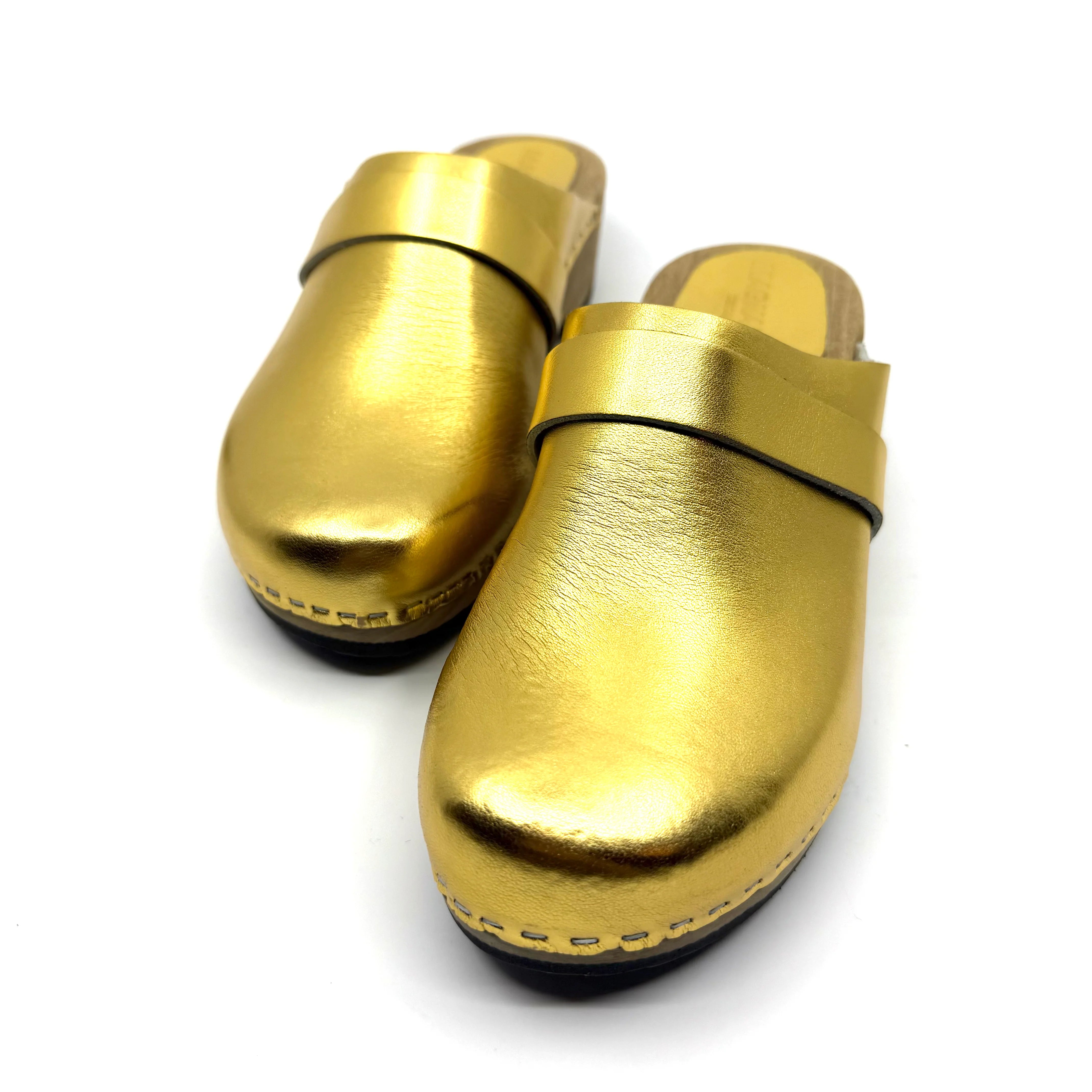 Embla Leather Clogs in Gold – Good Together House